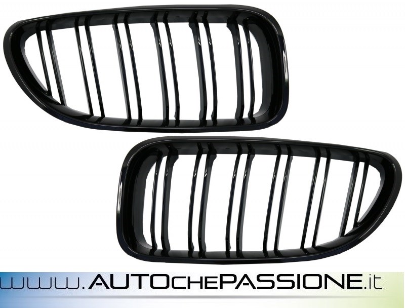 Coppia griglie reni BMW Serie 6 F12 F13 Nero Lucid Cod. 1231240 ...