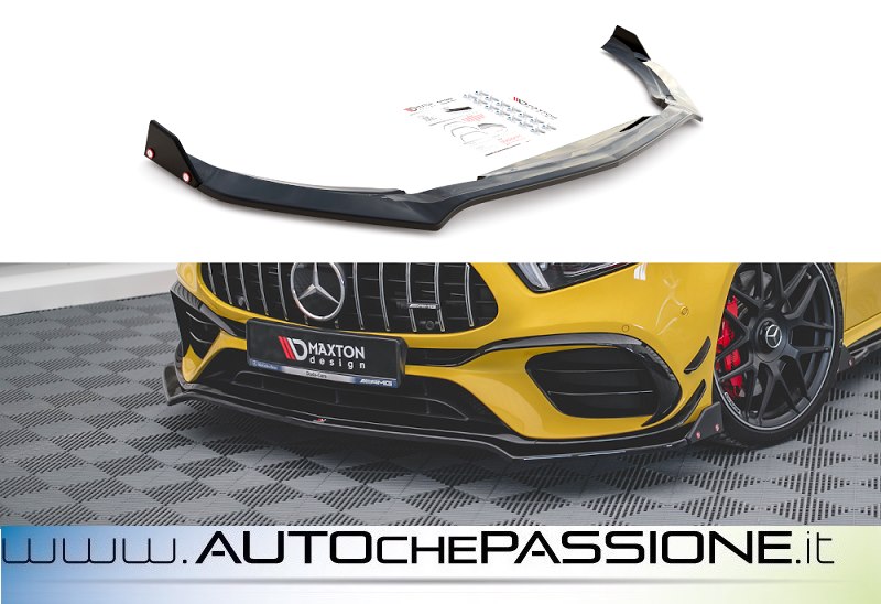 Splitter Spoiler anteriore V3 per Mercedes A45 S AMG W177 2019 Cod. ME ...