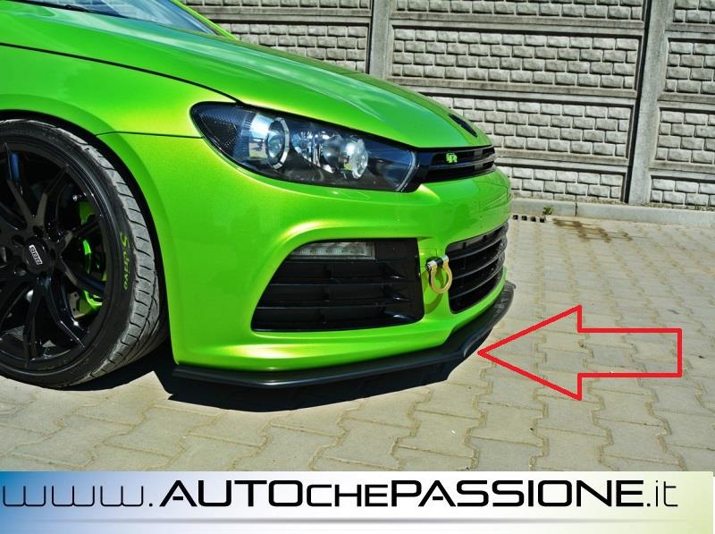 Splitter Spoiler anteriore per VW Scirocco R V2 2008 2014 Cod. VW-SC-3 ...