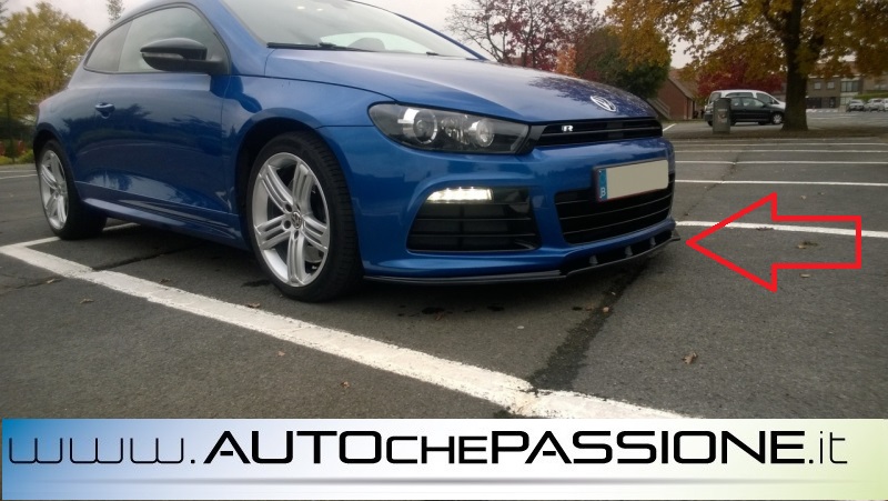 Splitter Spoiler anteriore per VW Scirocco R 2008 2014 Cod. VW-SC-R ...